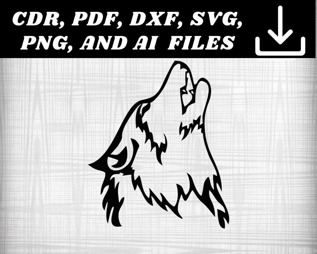 Wolf Digital Vector Files cdr, Pdf, Dxf, Svg, Png, Ai for Plasma Cut ...