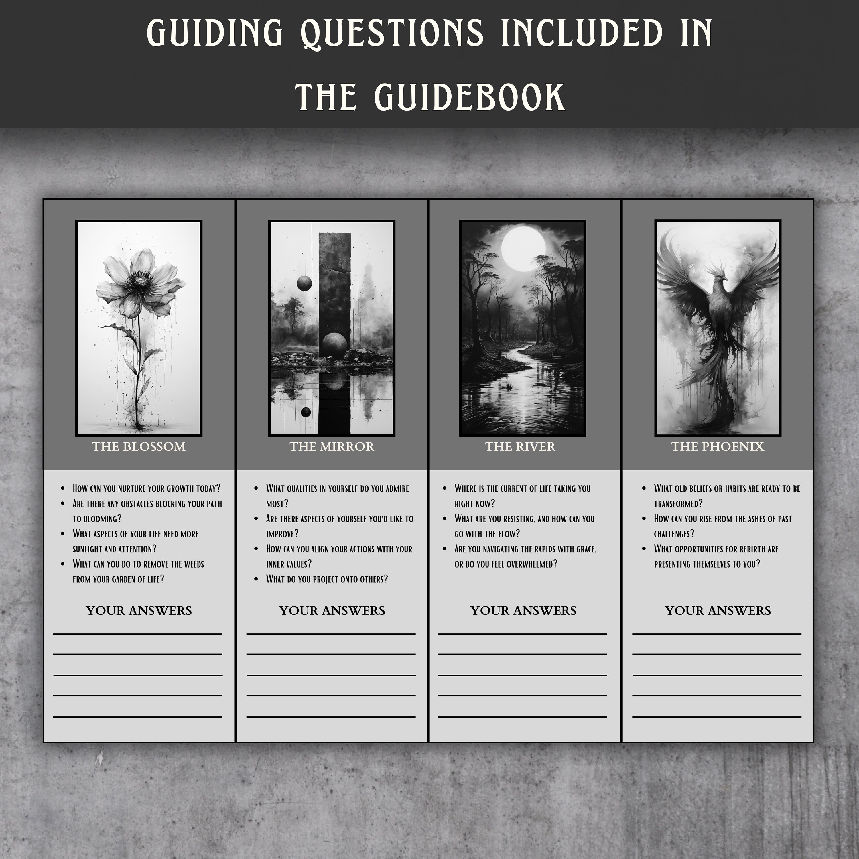 Oracle Deck 66 Printable Self-reflection Oracle Cards Canva Template ...