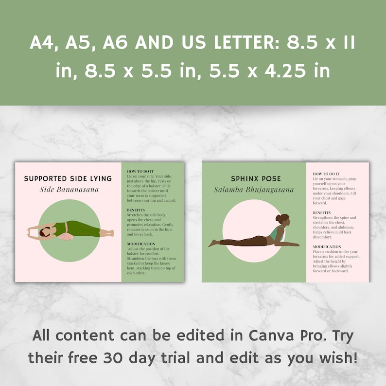 Yin and Restorative Yoga Poses Cards for Beginners to Advanced Yogis ...