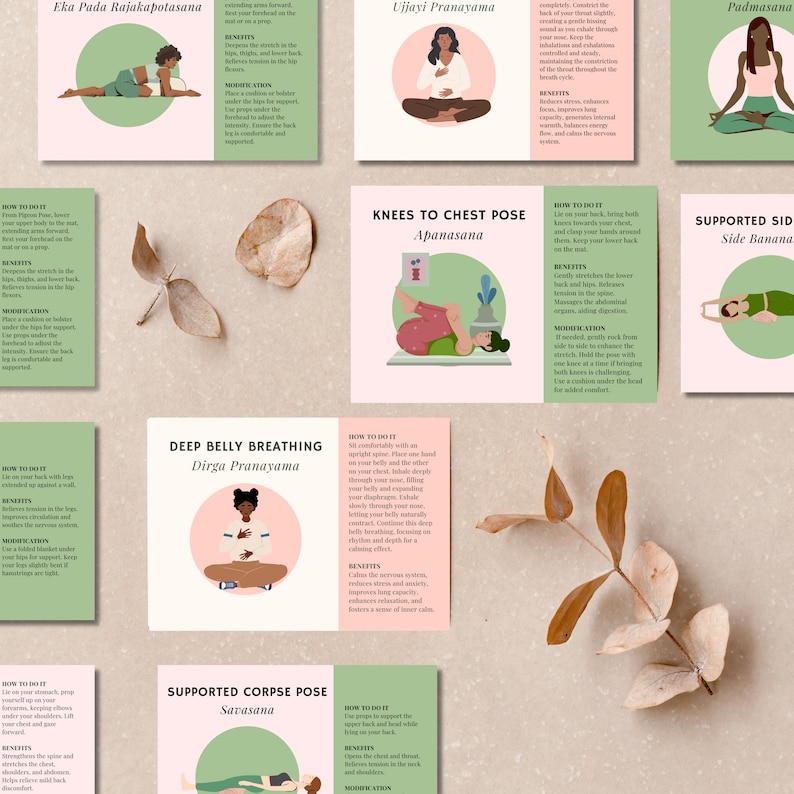 Yin and Restorative Yoga Poses Cards for Beginners to Advanced Yogis ...