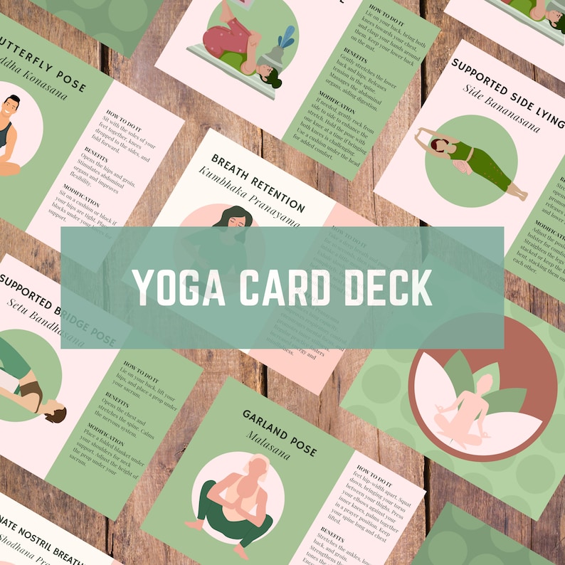 Yin and Restorative Yoga Poses Cards for Beginners to Advanced Yogis ...