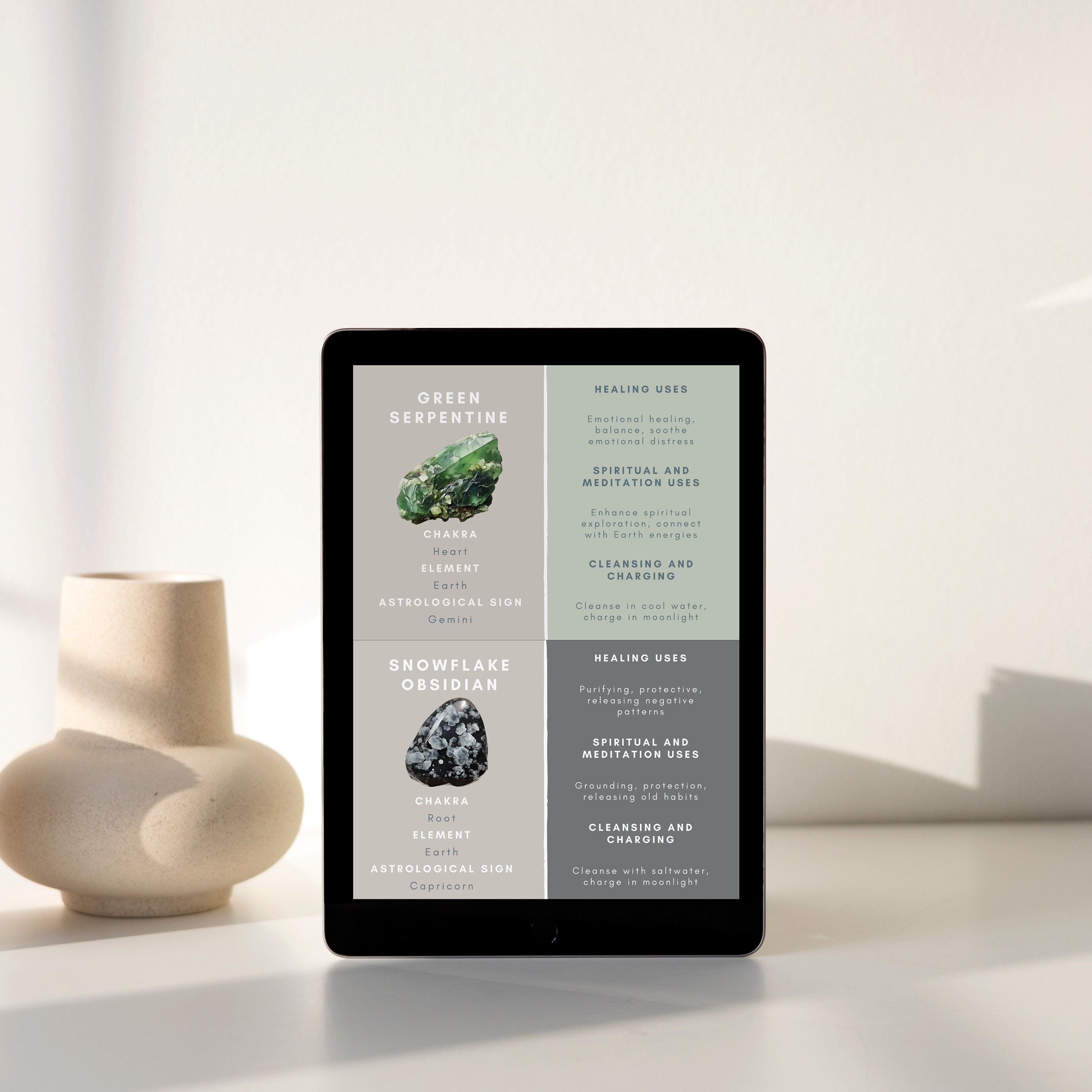 Set of 100 Instant Download Crystal Cards, Printable Crystal Card Deck ...