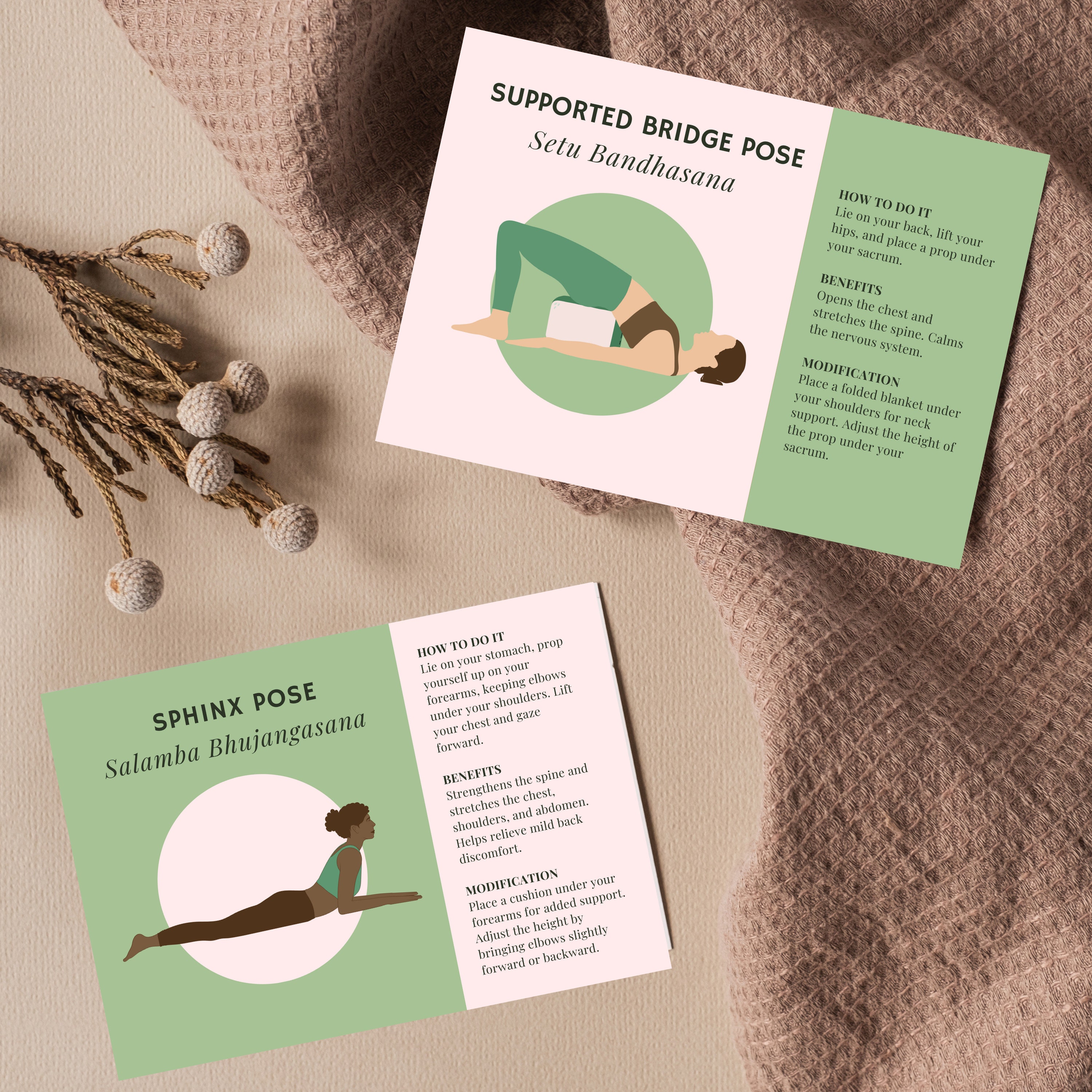 Yin and Restorative Yoga Poses Cards for Beginners to Advanced Yogis ...