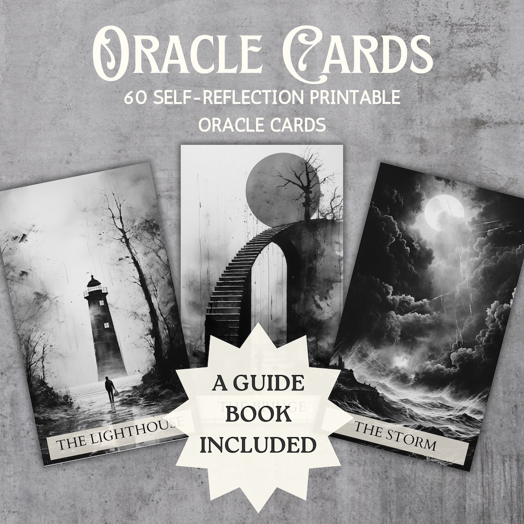 Oracle Deck | 66 Printable Self-reflection Oracle Cards | Canva ...
