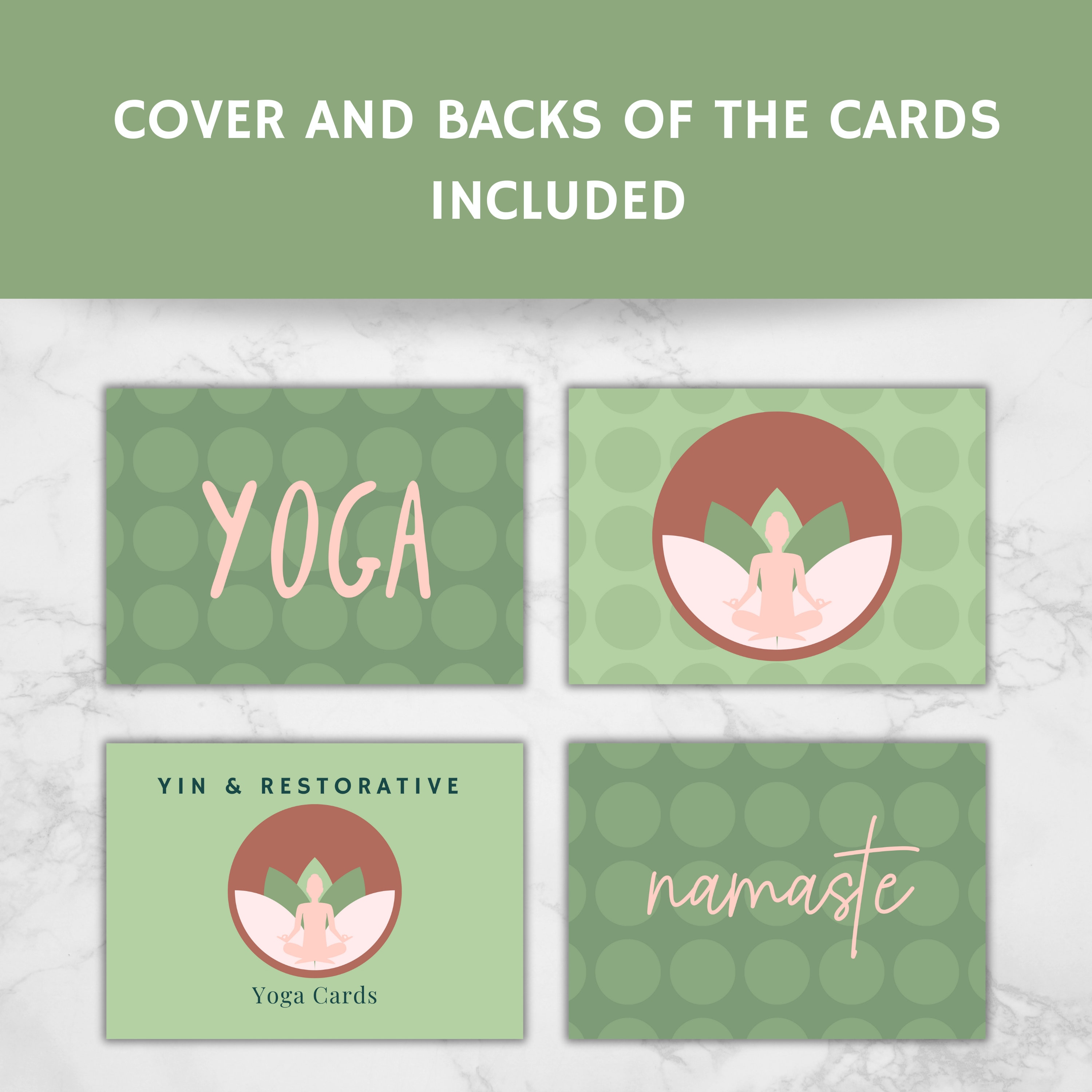 Yin and Restorative Yoga Poses Cards for Beginners to Advanced Yogis ...