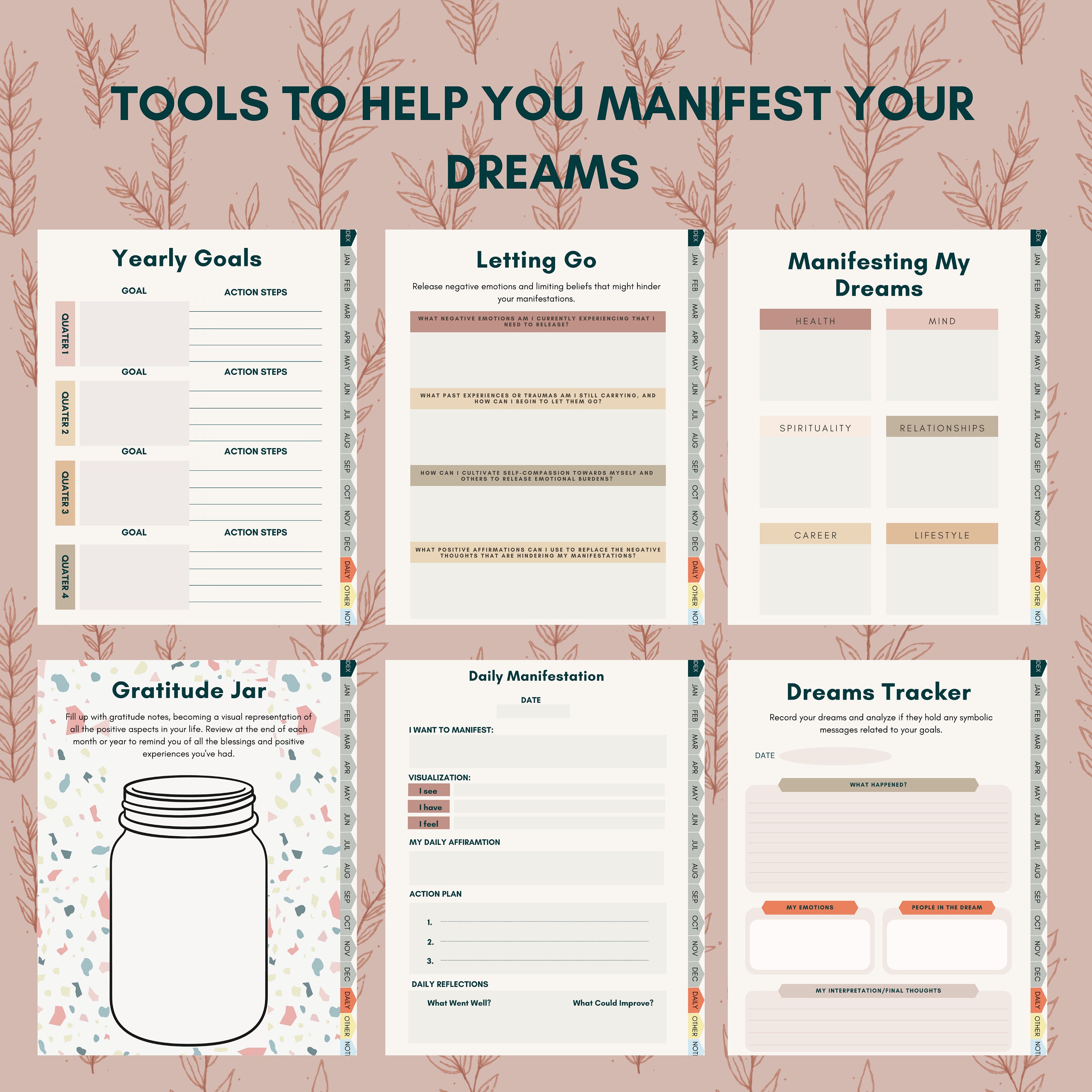 Manifestation Journal Goodnotes Digital Planner Affirmation Gratitude ...