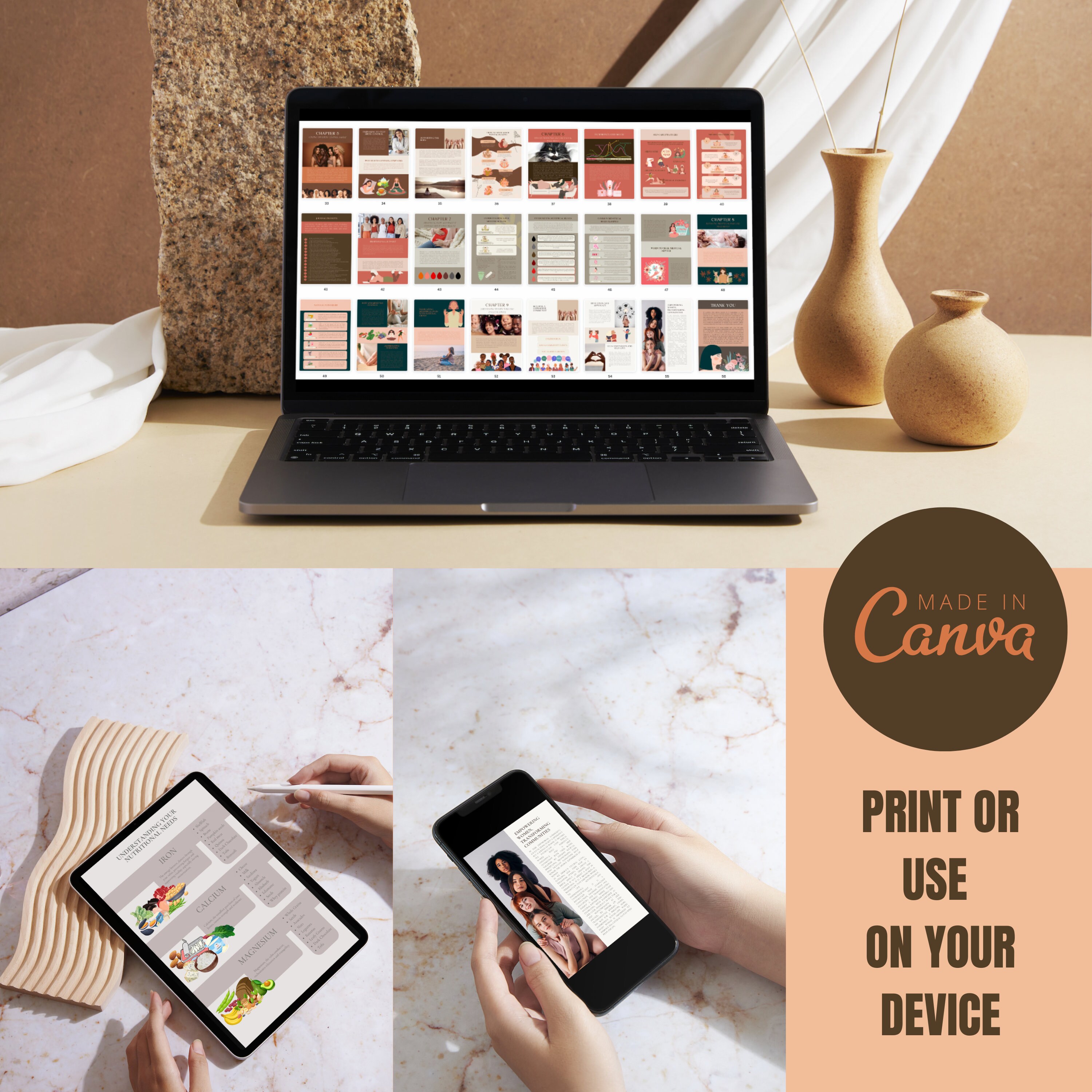 Editable Ebook Template Canva | Women's Health | Cycle Harmony and ...
