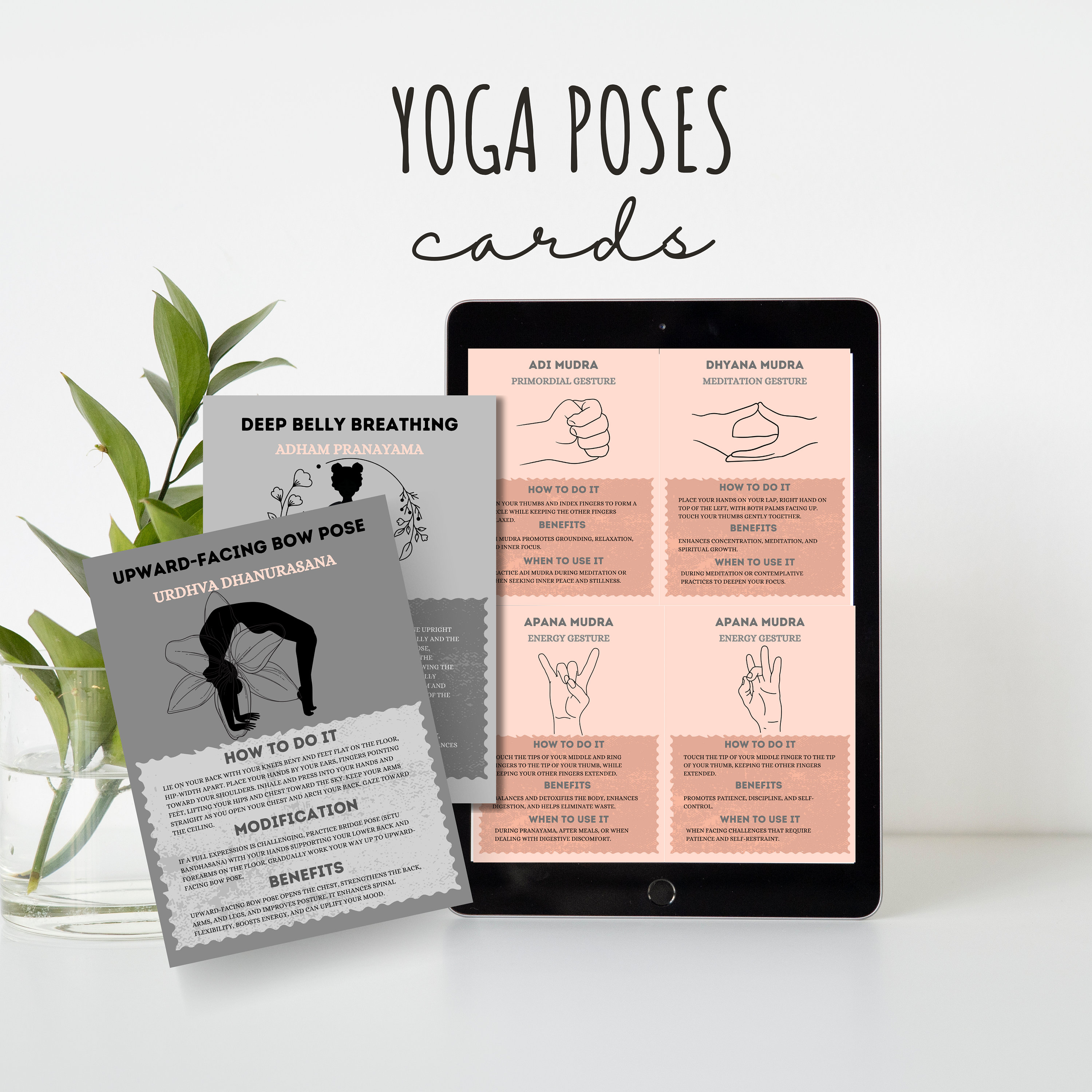 98 Yoga Poses Cards for Beginners to Advanced Yogis | Printable and ...