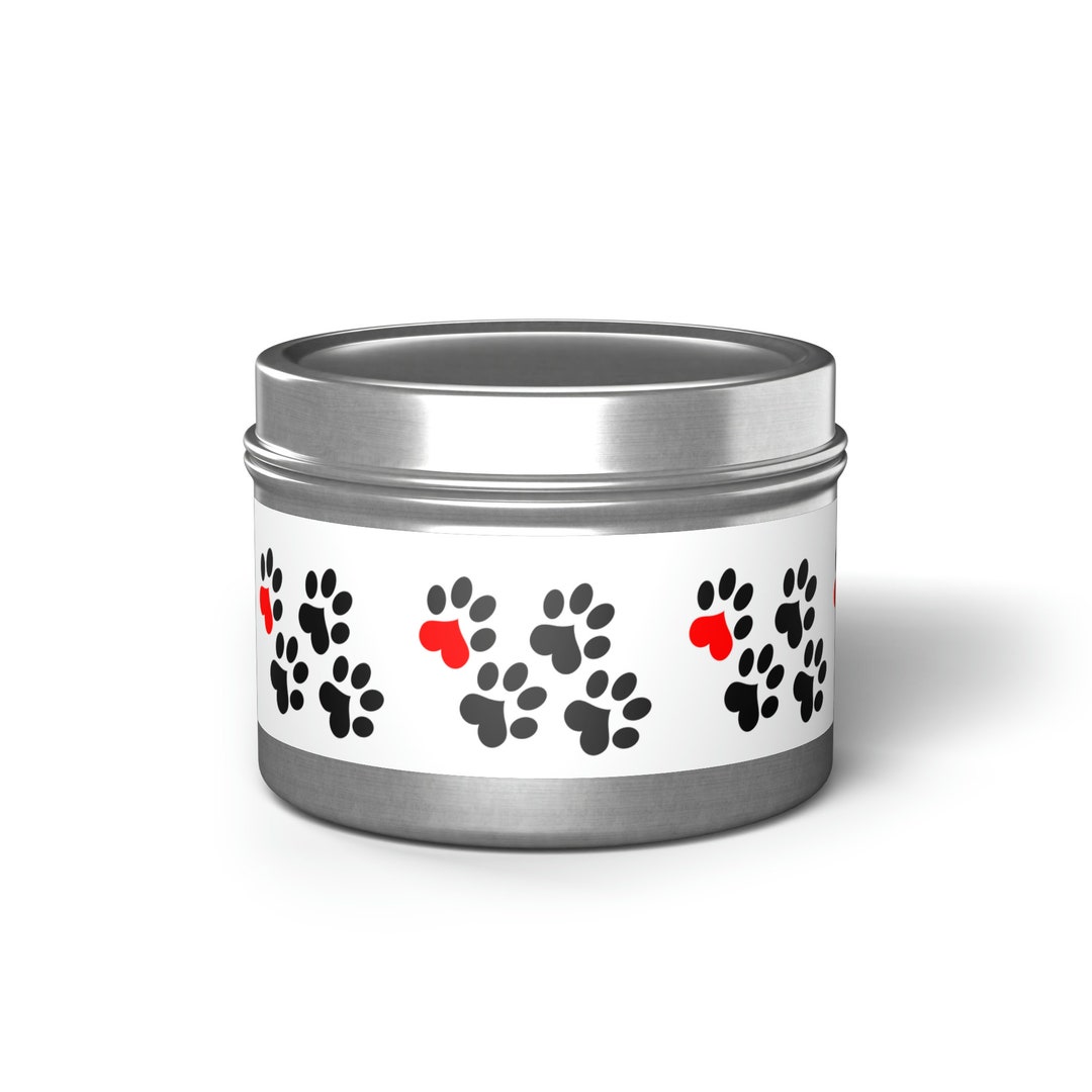Paw Print Tin Candles - Etsy