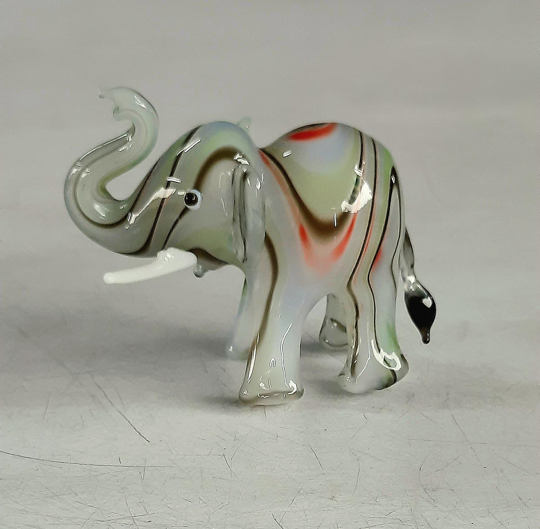 Murano Glass Elephant Handmade Elephant Multi Color Elephant Home Decor ...