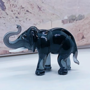 Murano Glass Elephant Handmade Glass Art Elephant Sculpture Home Decor ...