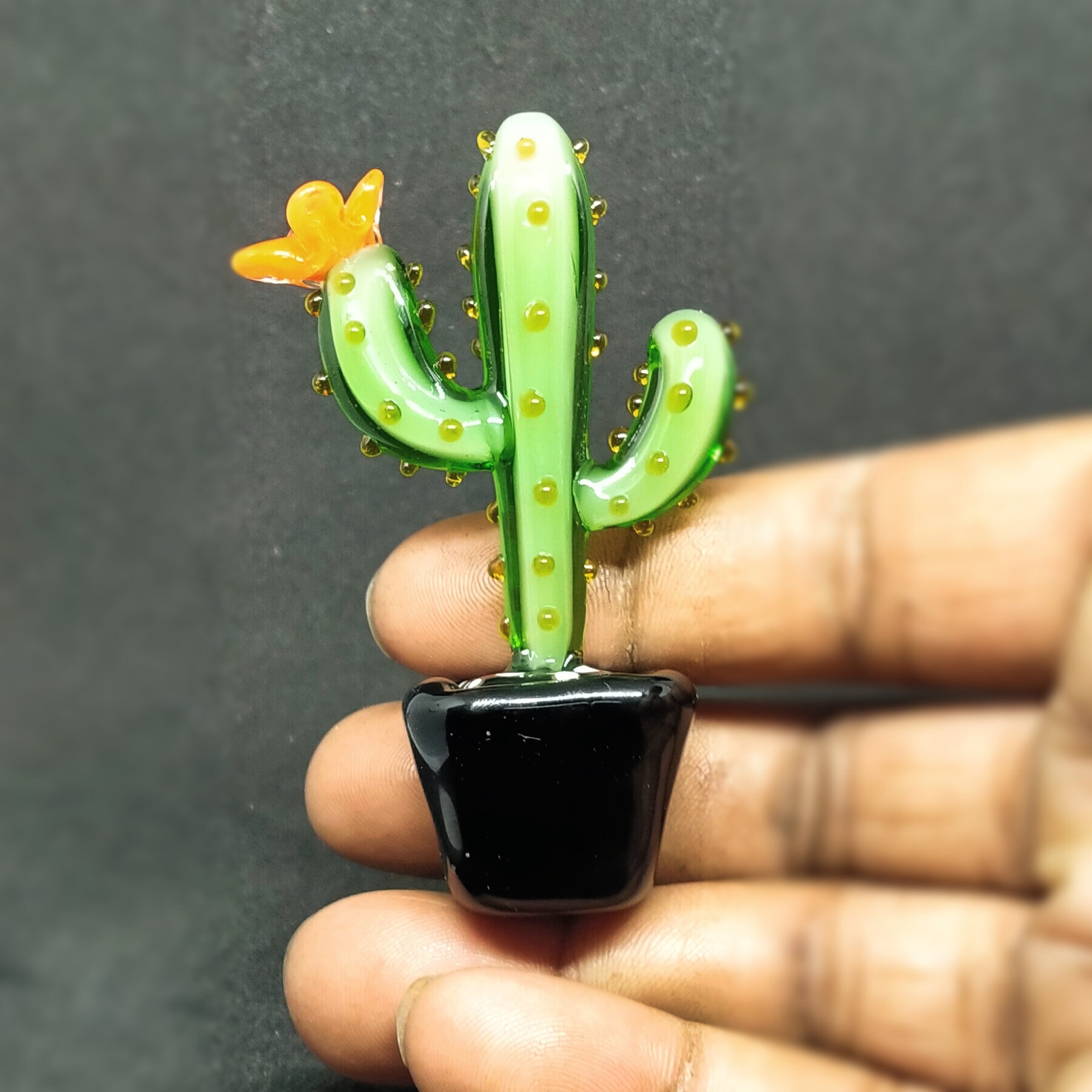 Murano Glass Cactus Handmade Glass Cactus Sculpture Cactus Figurine ...