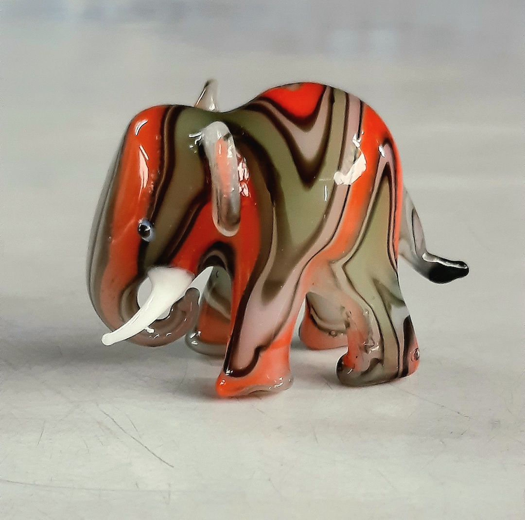 Murano Elephant Handmade Elephant Glass Art Multi Color Elephant for ...