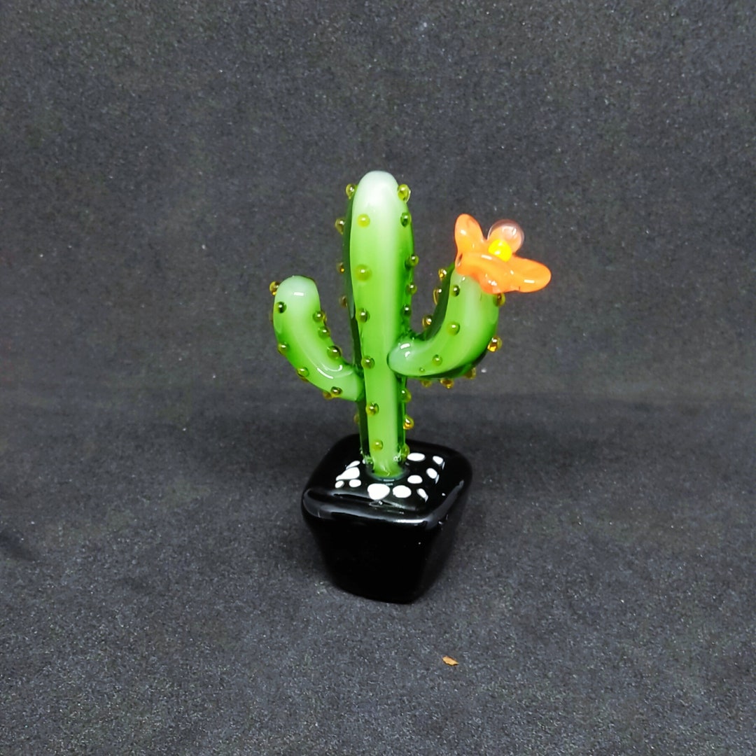 Murano Glass Cactus Handmade Glass Cactus Sculpture Cactus Figurine ...