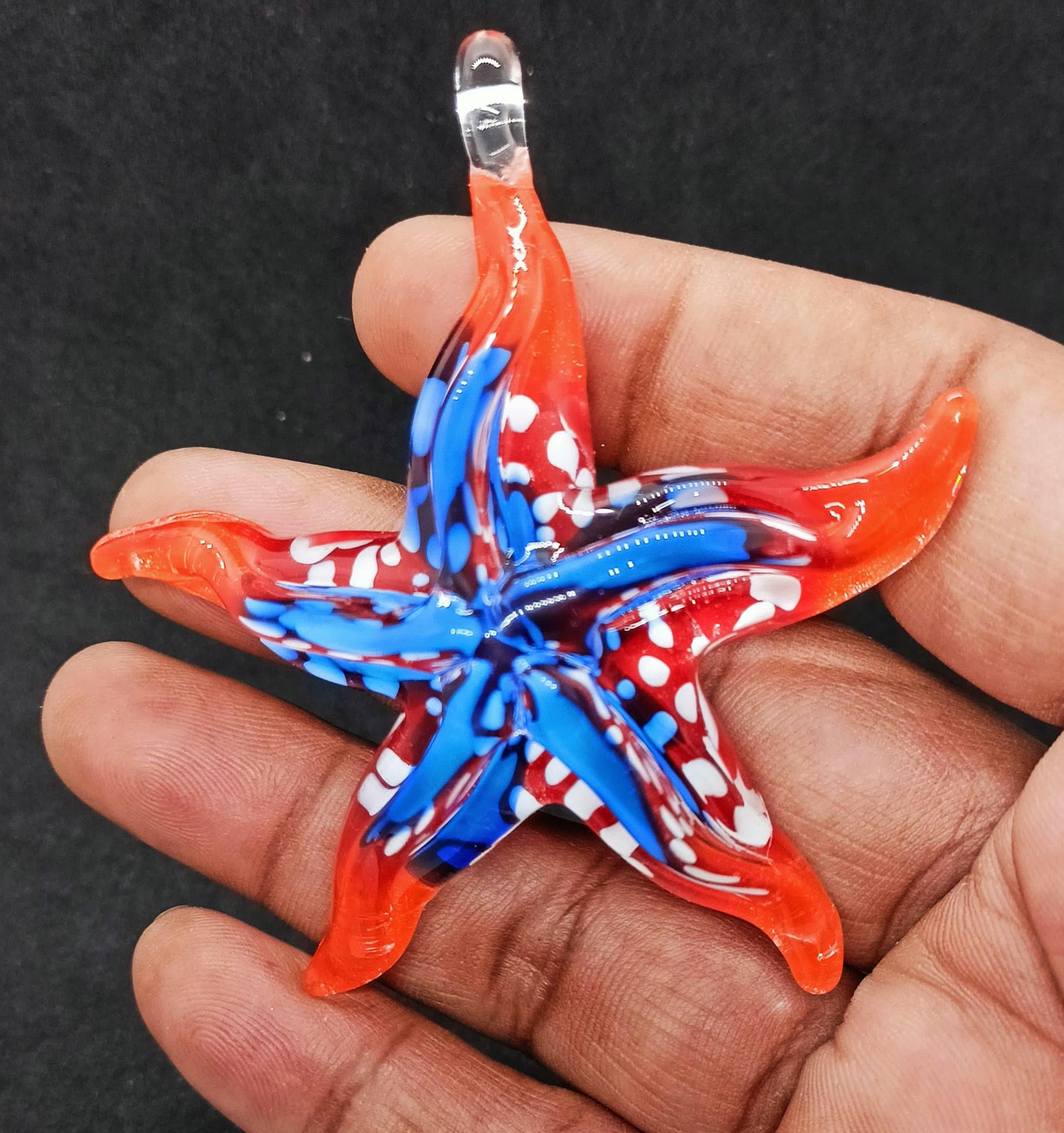 Murano Glass Starfish Figurine, Handmade Aquarium Decor - Etsy