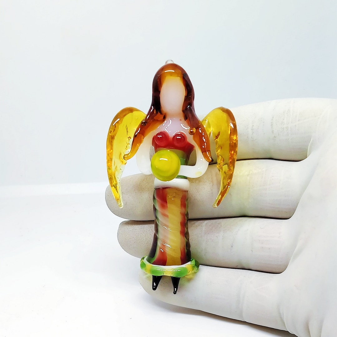 Murano Glass Angel Necklace Angel Pendants Glass Angel Gift Handmade ...