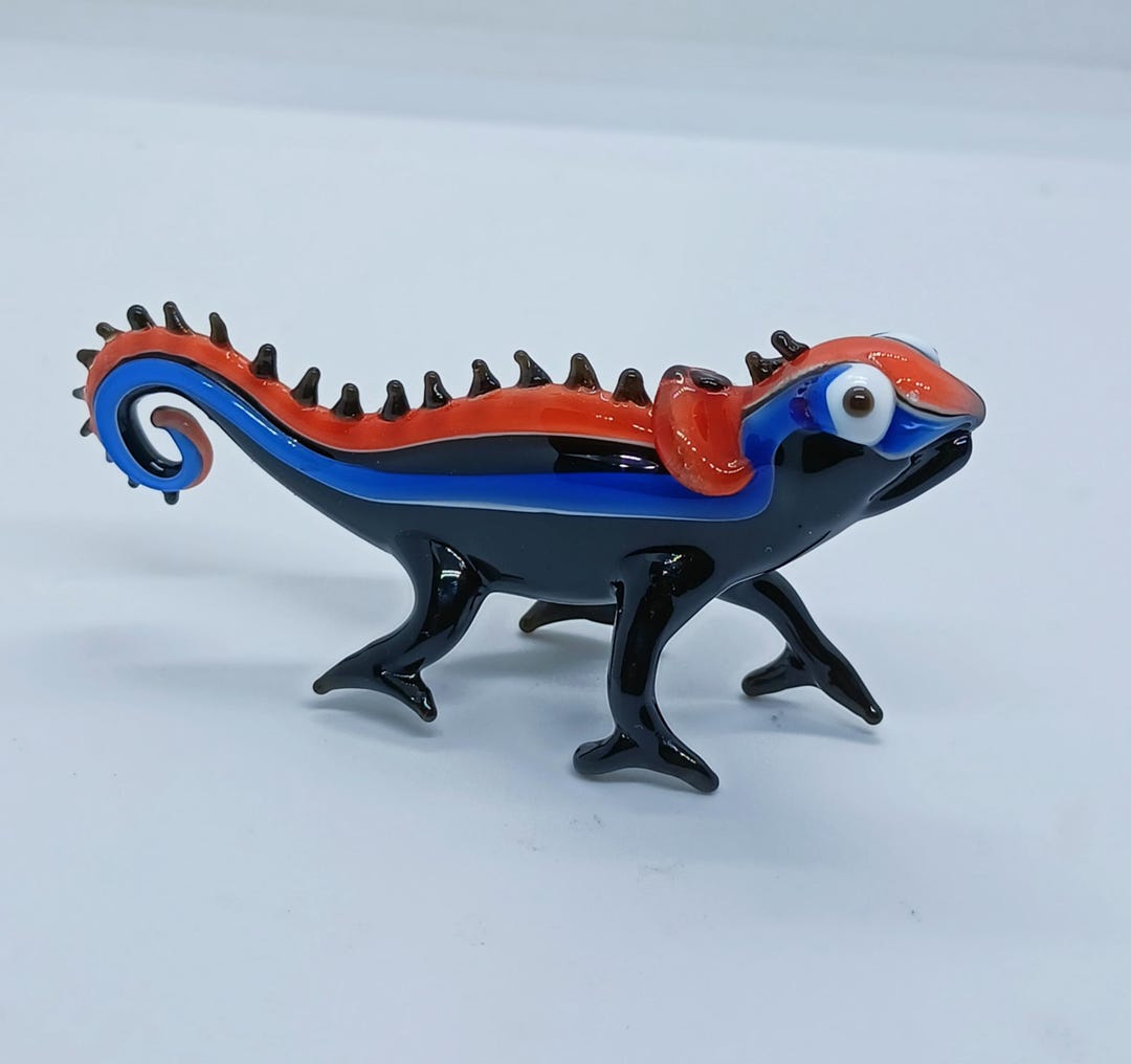 Murano Glass Lizard Figurine, Multicolor Handmade Sculpture - Etsy