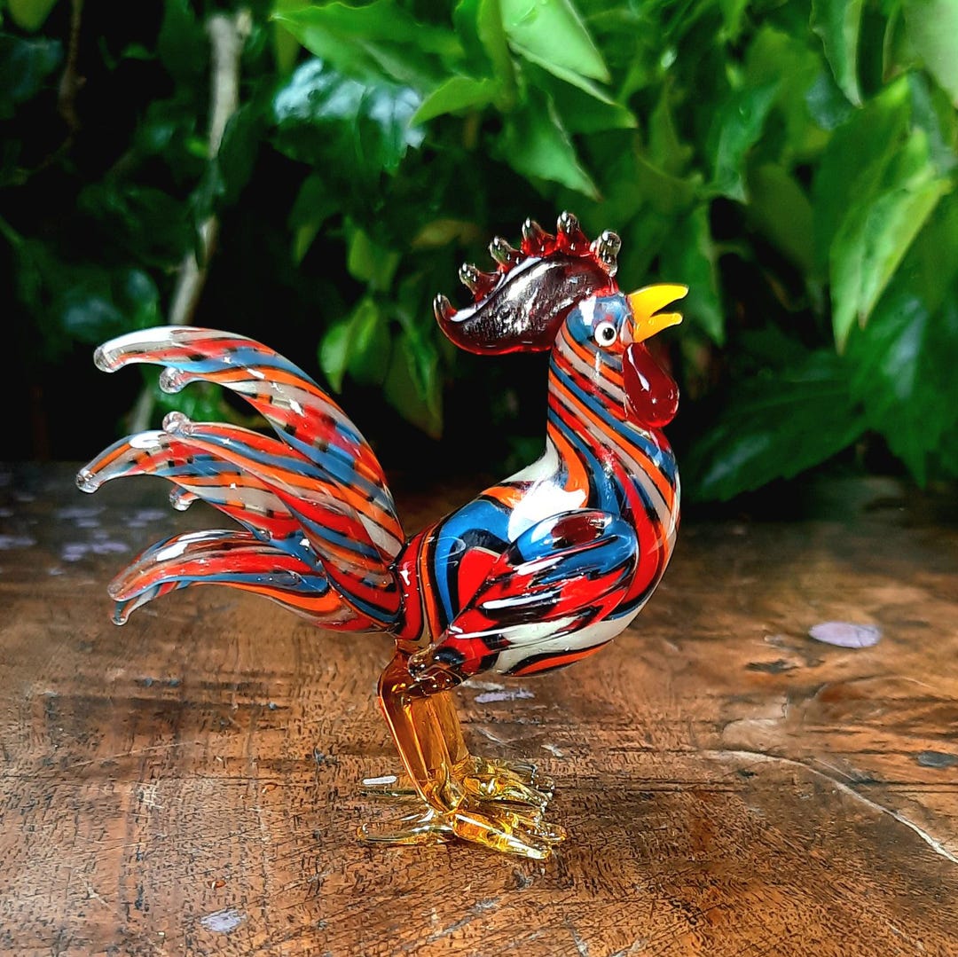 Murano Glass Rooster Beautiful Rooster Figurine Rooster Sculpture ...