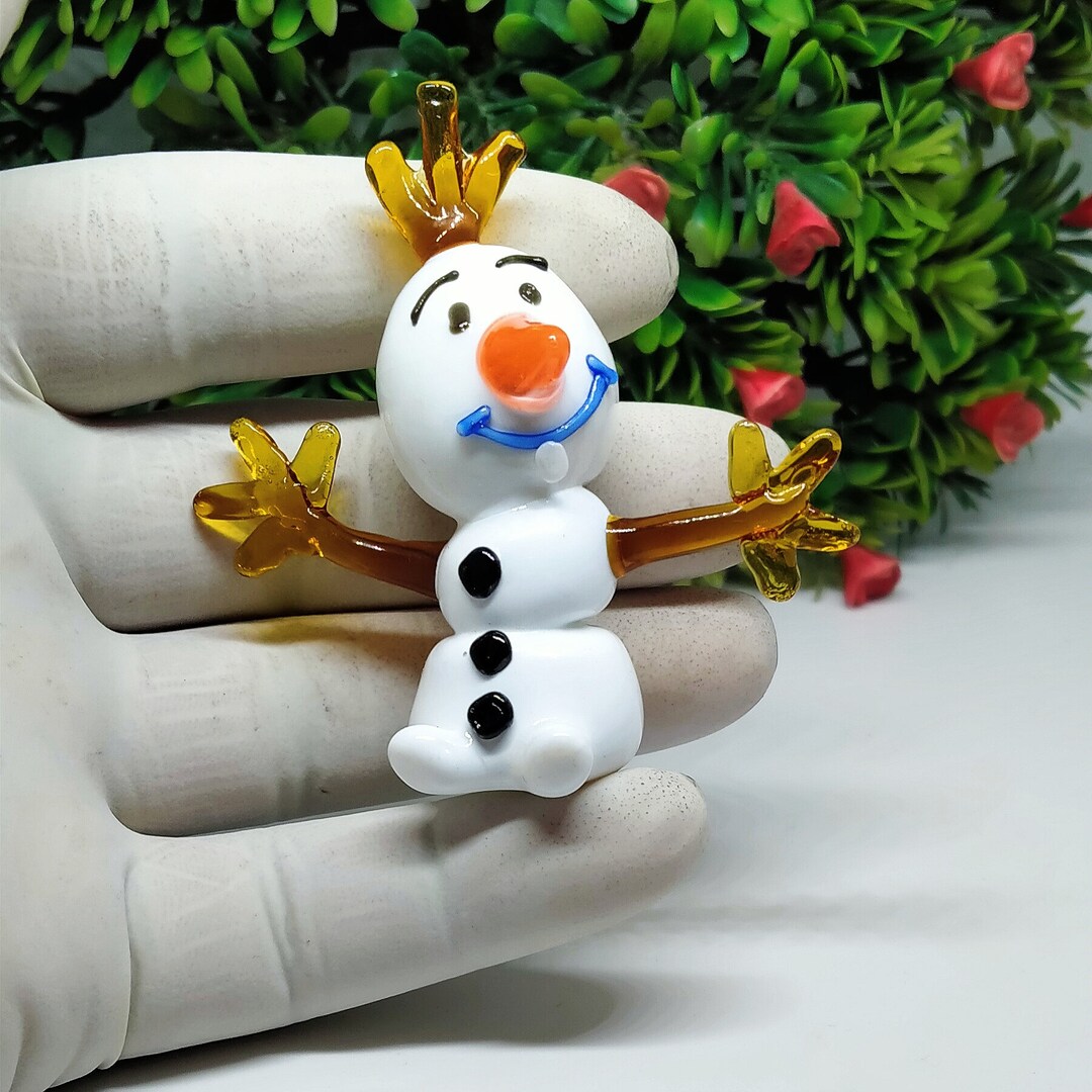 Murano Glass Frozen Olaf for Home Ornaments - Etsy