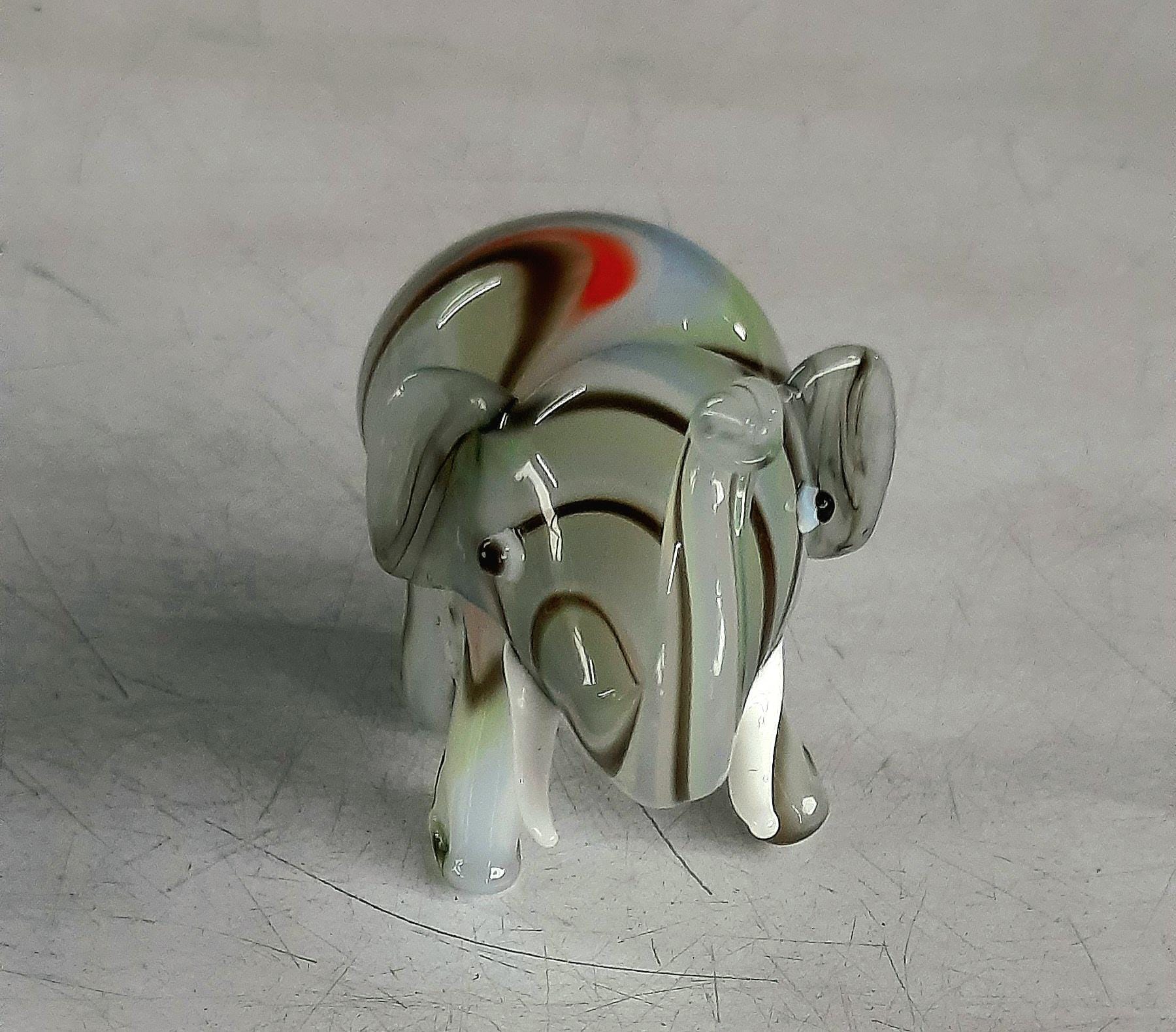 Murano Glass Elephant Handmade Elephant Multi Color Elephant Home Decor ...