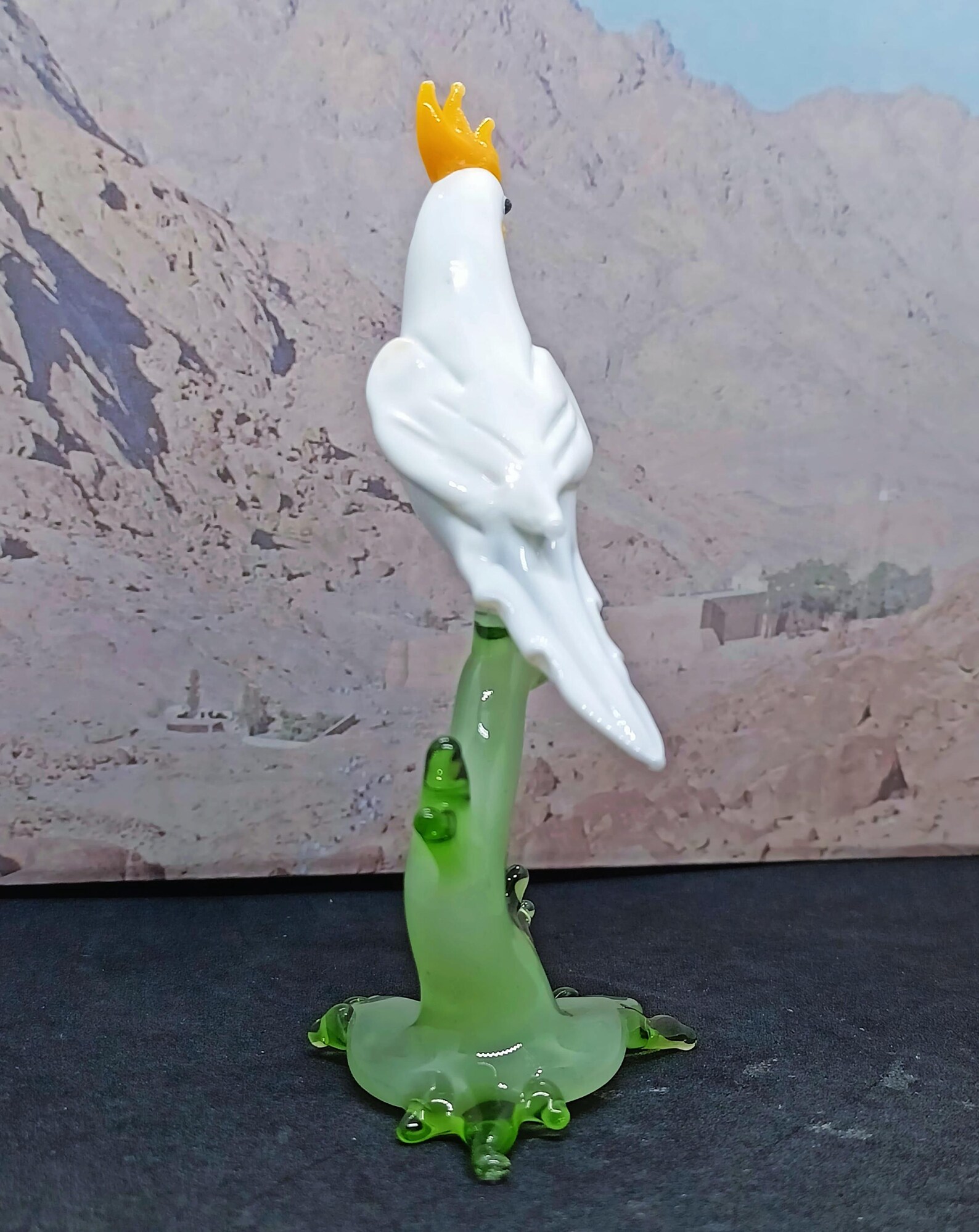 Murano Glass White Macaw Parrot Figurine, Handmade Glass Sculpture - Etsy