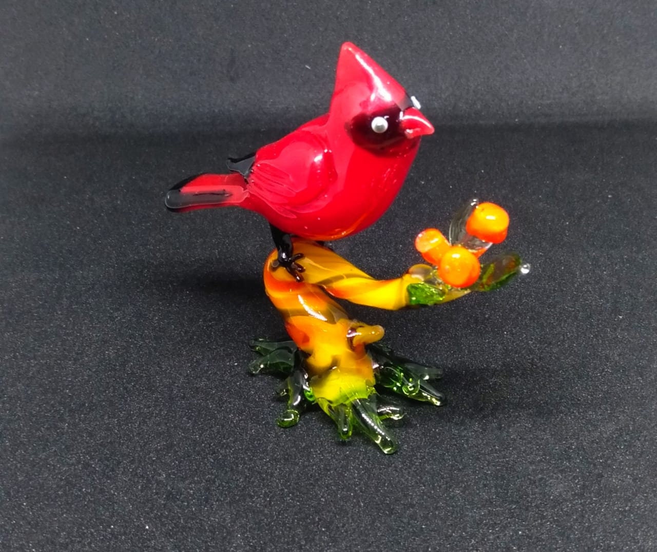 Murano Glass Red Cardinal Bird Cardinal Sculpture Red Cardinal Figurine ...