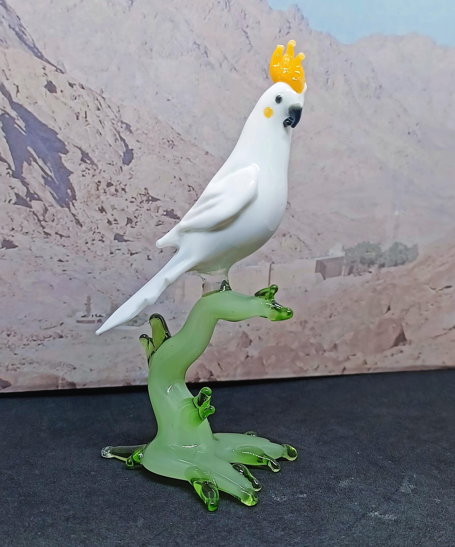 Murano Glass White Macaw Parrot Figurine, Handmade Glass Sculpture - Etsy