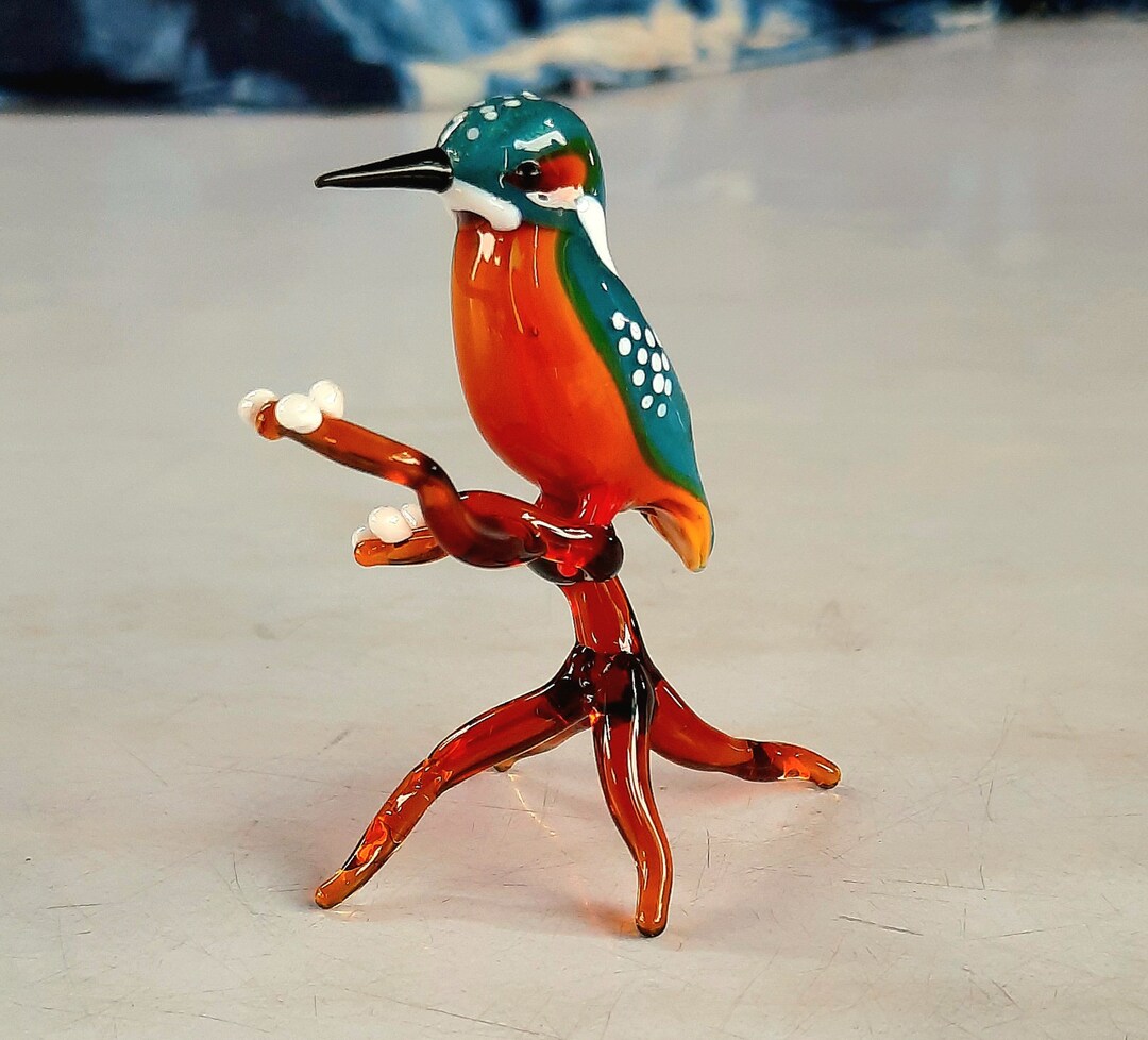 Murano Glass Kingfisher Bird Handmade Kingfisher Bird Homedecor ...