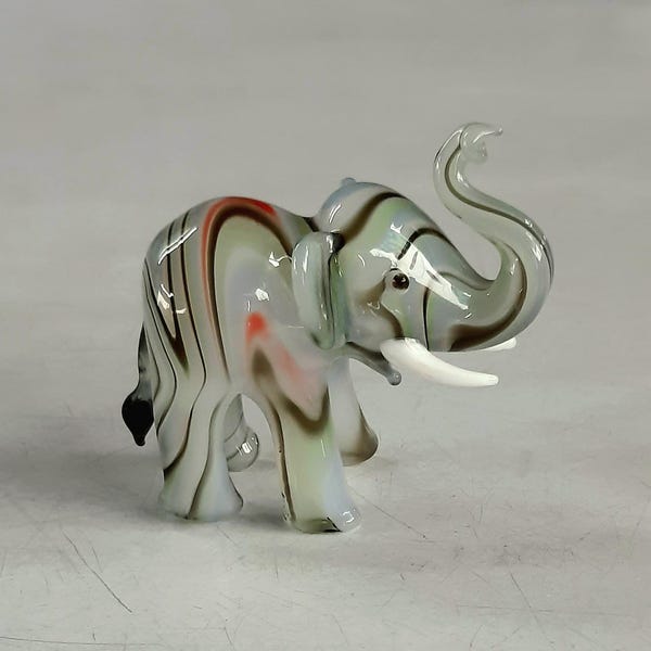 Glass Elephant - Etsy