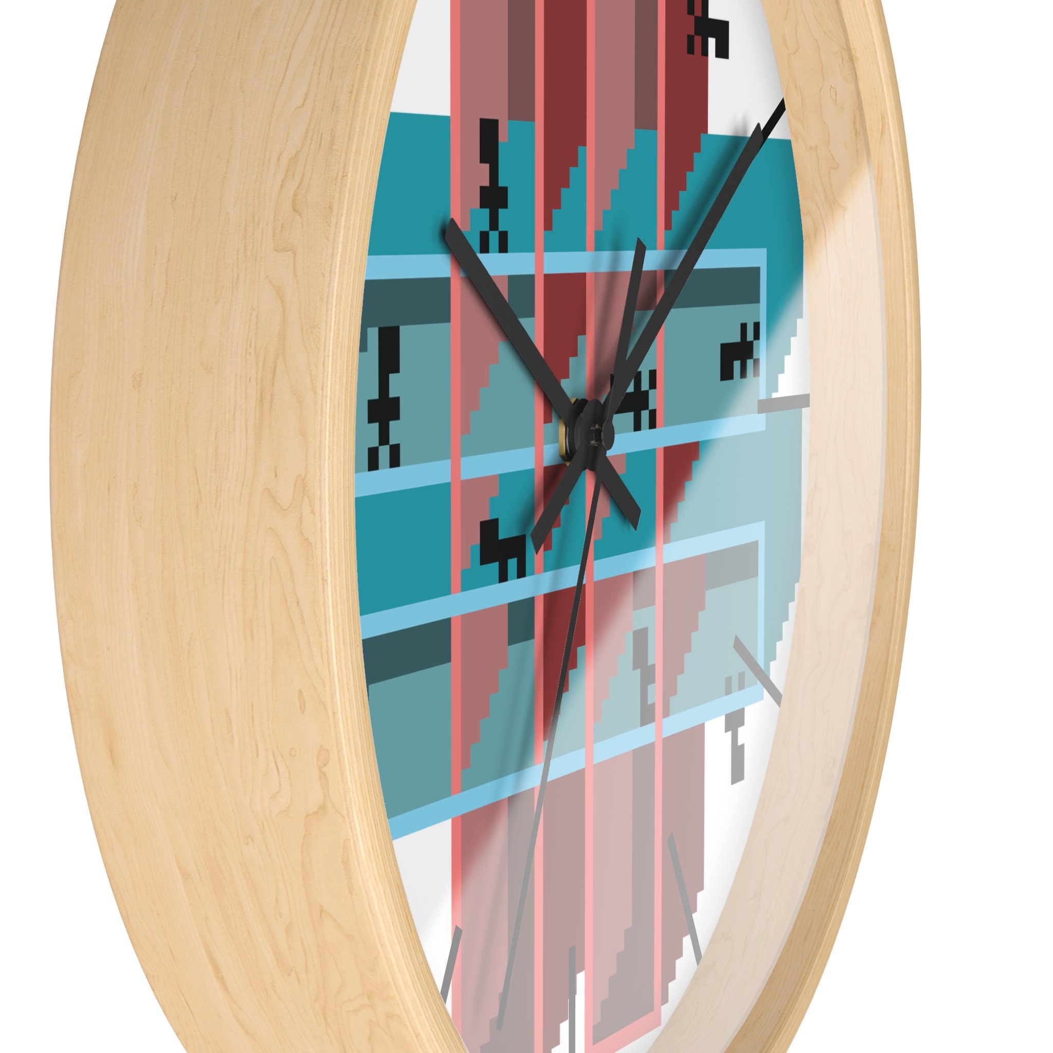 Ozzzz Intersections Geometric Pixel Art Wall Clock - Etsy
