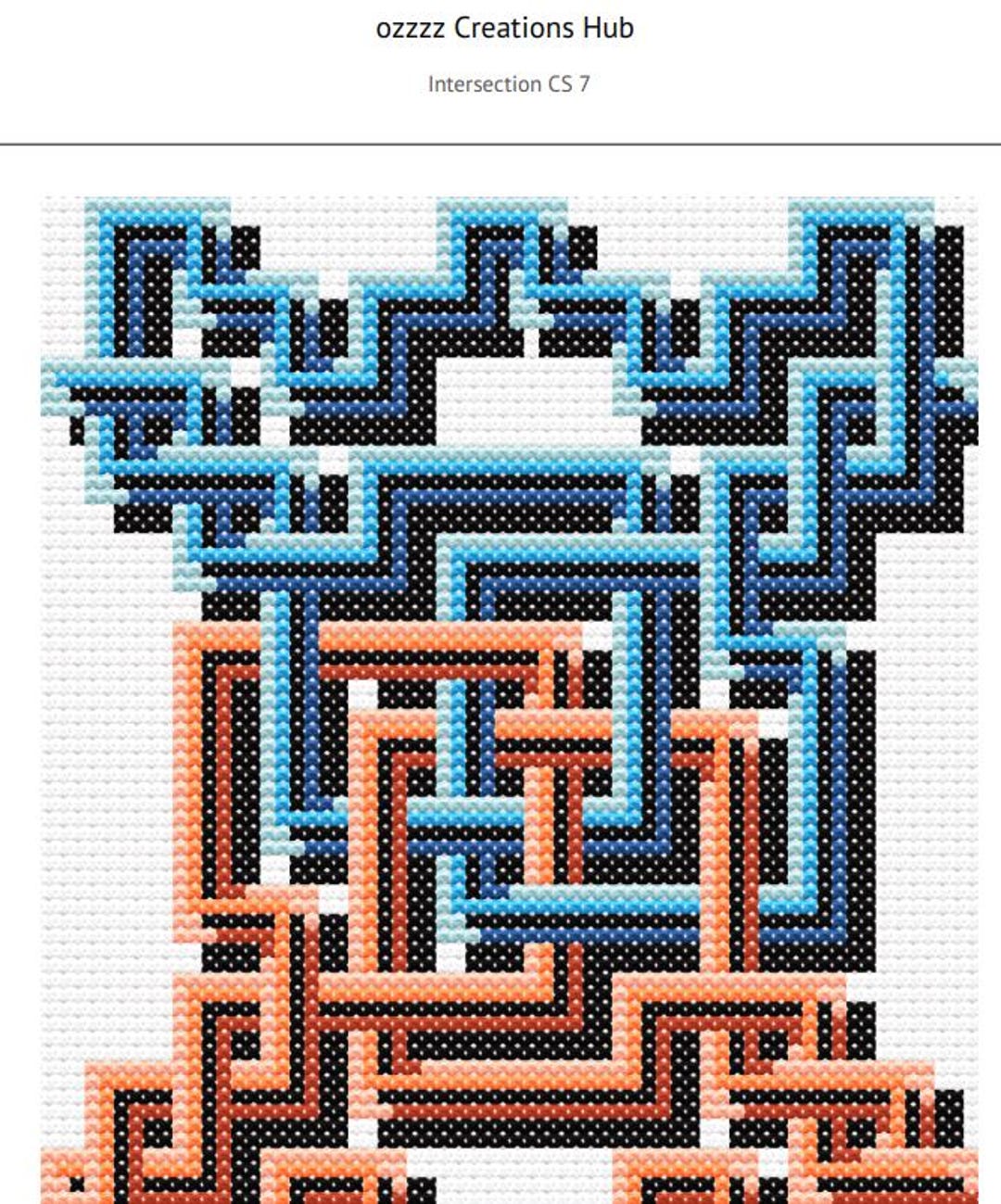 Cross Stitch Embroidery Pattern Geometric Intersection CS 7 PDF ...