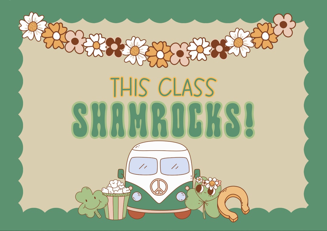 Shamrock Classroom, March Bulletin Board, Spring Bulletin Board, Lucky ...
