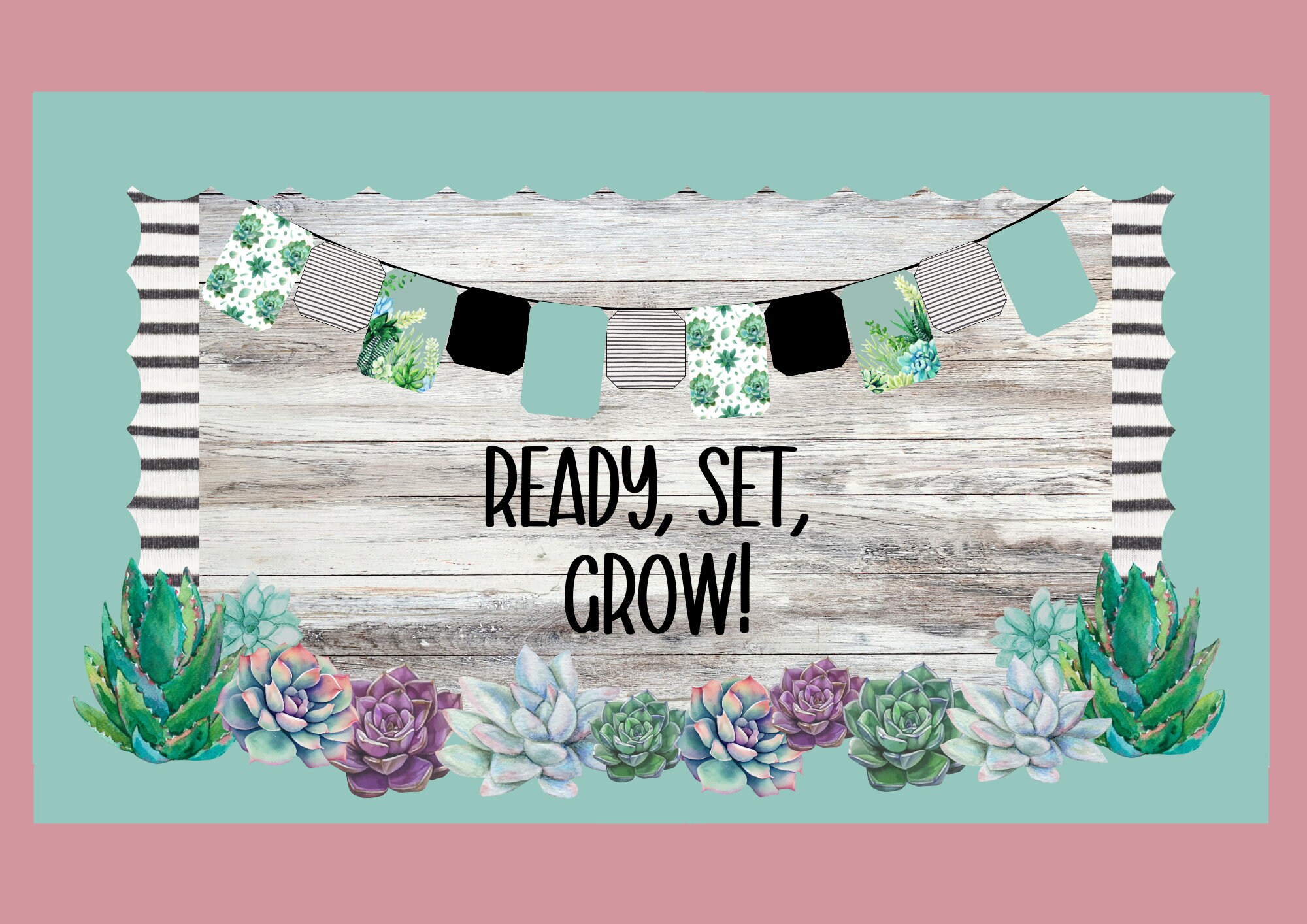 Desert Bulletin Board, Bulletin Board Kit, Cactus Bulletin Board Kit ...