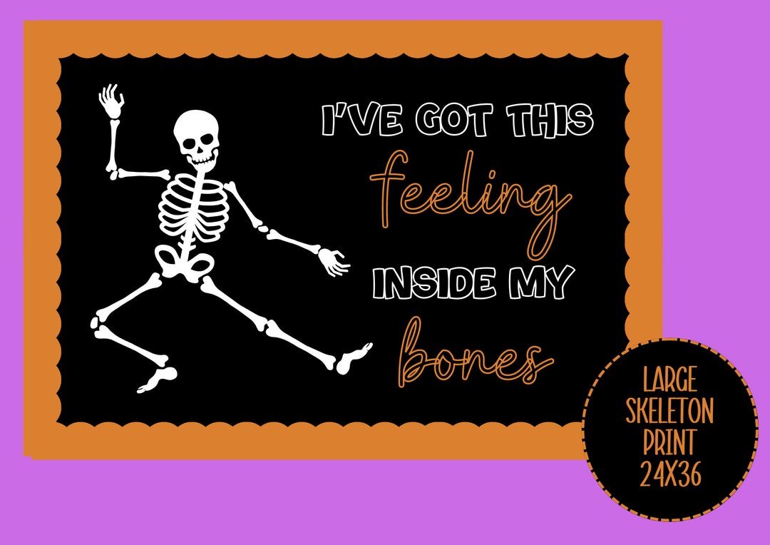 Dancing Skeleton Bulletin Board Kit - Etsy