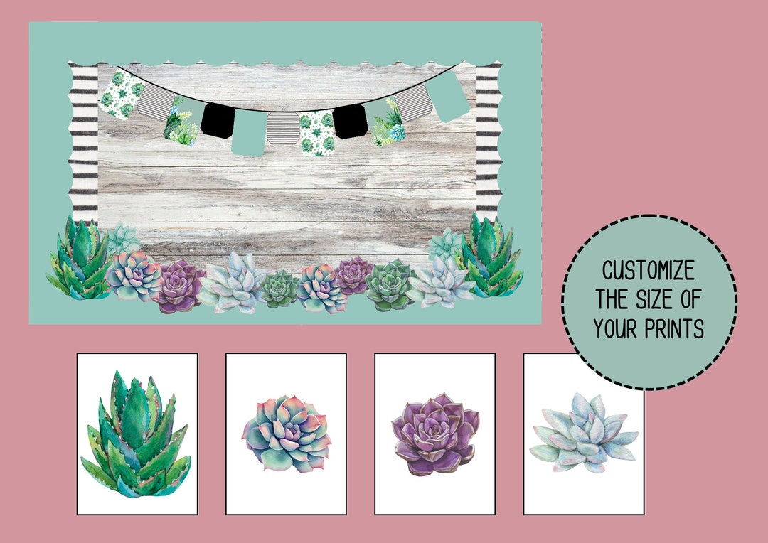 Desert Bulletin Board, Bulletin Board Kit, Cactus Bulletin Board Kit ...