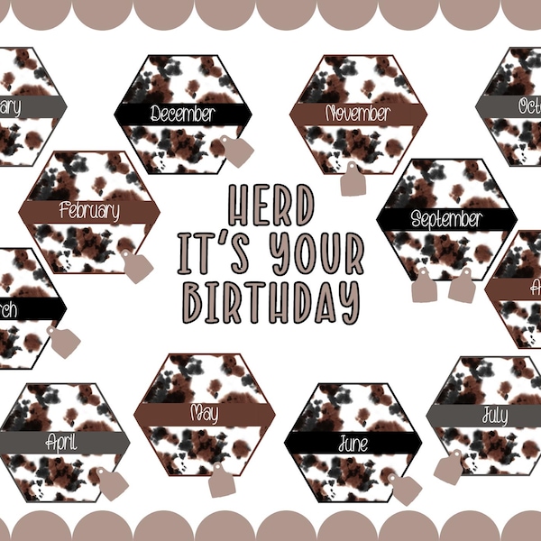 Cow Print Birthday Decor - Etsy