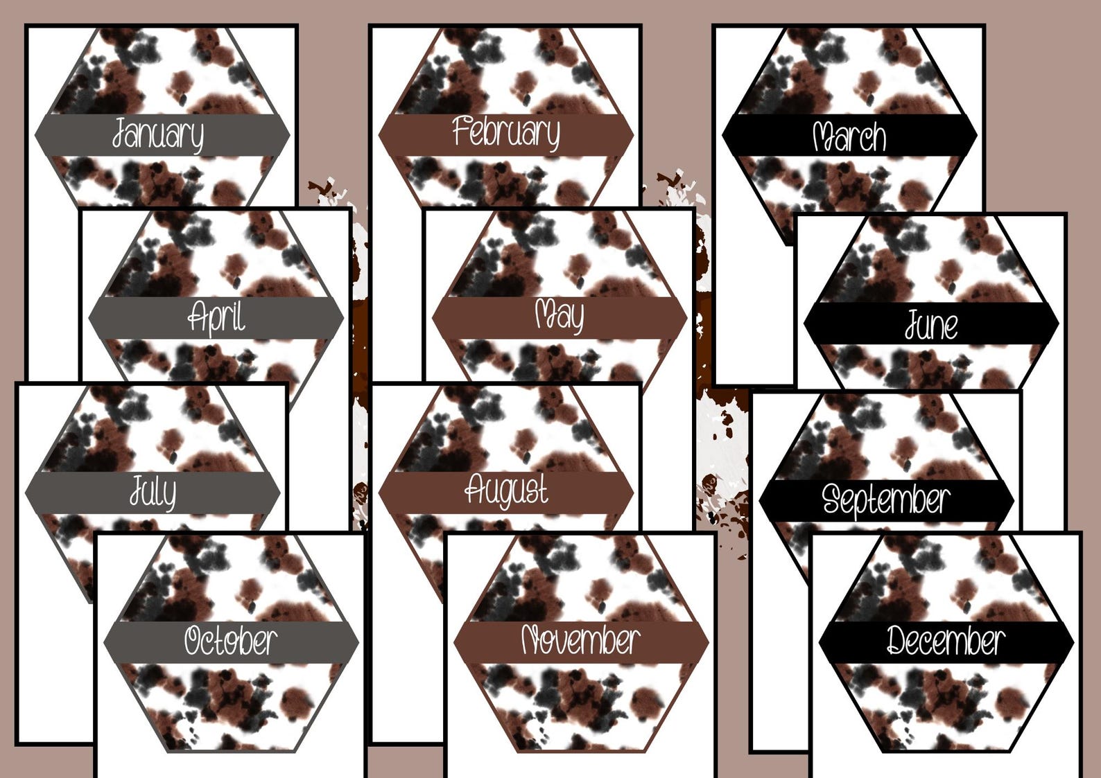 Cow Print Birthday Chart | Happy Birthday Classroom | Farm Classroom ...