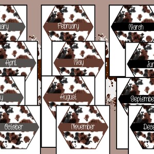 Cow Print Birthday Chart | Happy Birthday Classroom | Farm Classroom ...