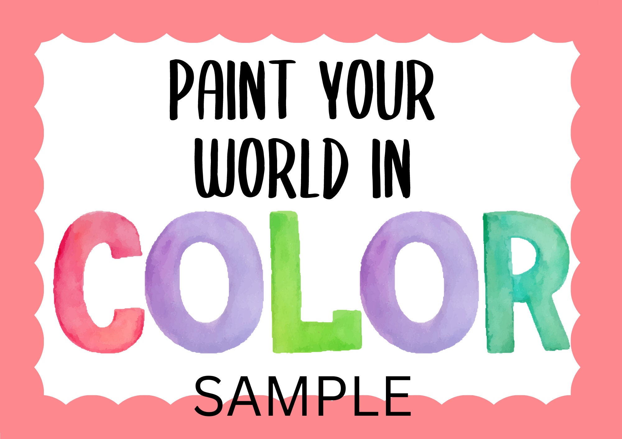 Watercolor Bulletin Board Letters - Etsy