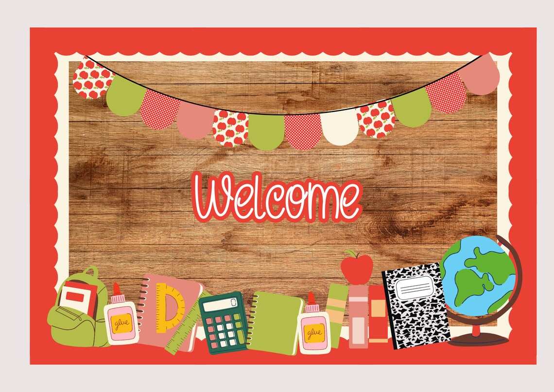 Apple Orchard Bulletin Board Set, Apple Bulletin Board Kit, Printable ...