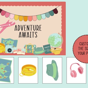 Adventure Bulletin Board Kit, Travel Bulletin Board Kit, Printable ...