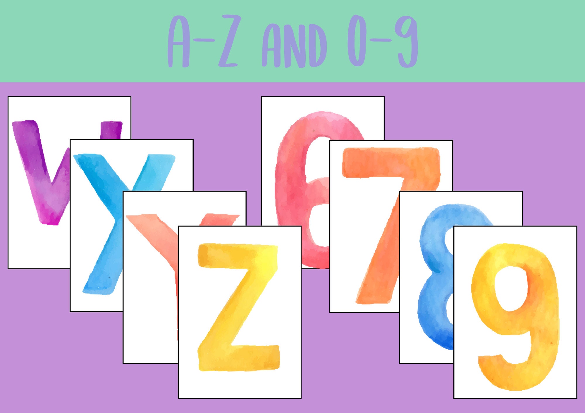 Watercolor Bulletin Board Letters - Etsy