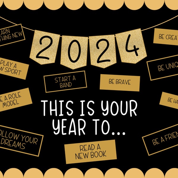 New Year Bulletin Boards - Etsy