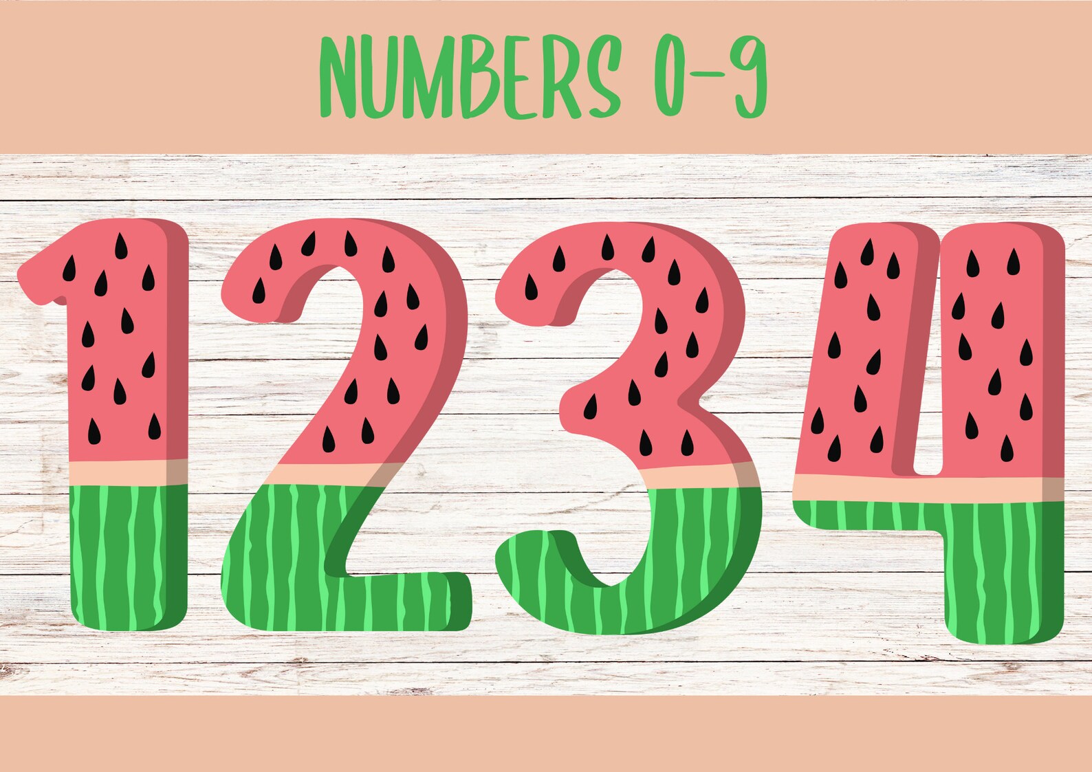 Watermelon Bulletin Board Letters, Summer Bulletin Board, Themed Font ...