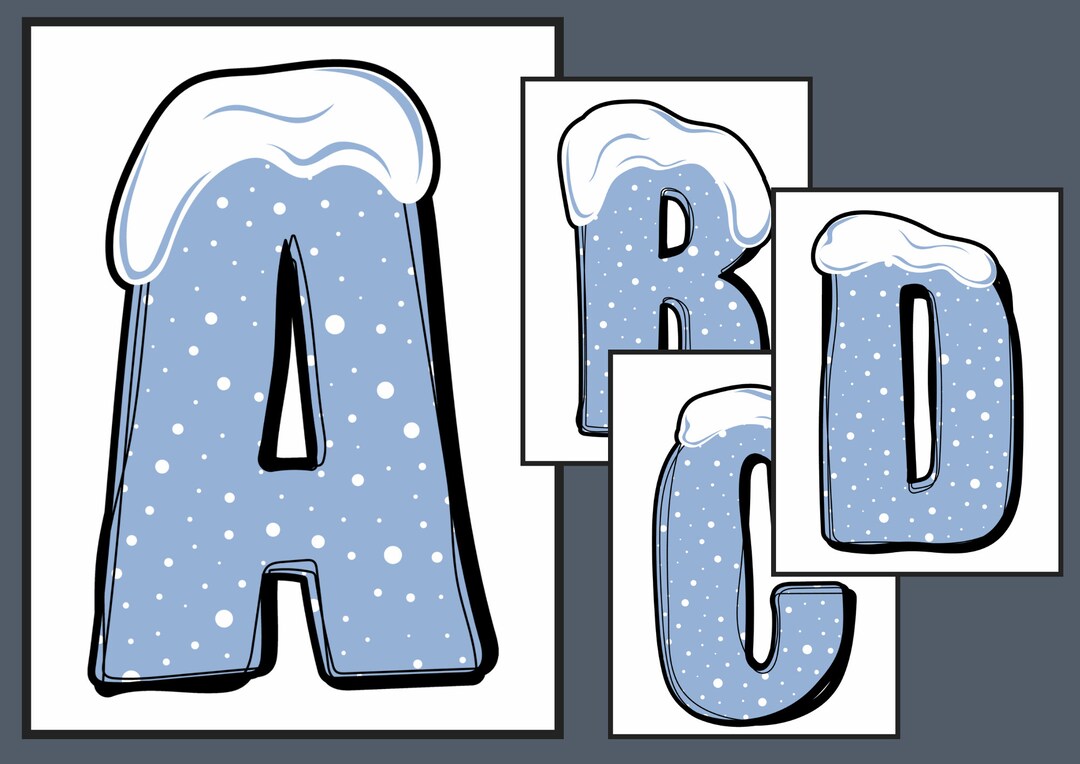 Bulletin Board Font | Christmas Font | Classroom Bulletin Board Letters ...