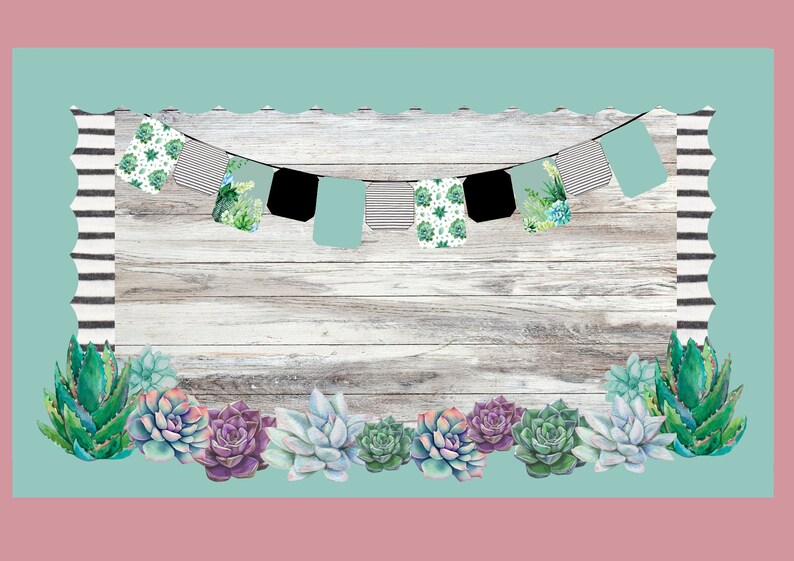 Desert Bulletin Board, Bulletin Board Kit, Cactus Bulletin Board Kit ...