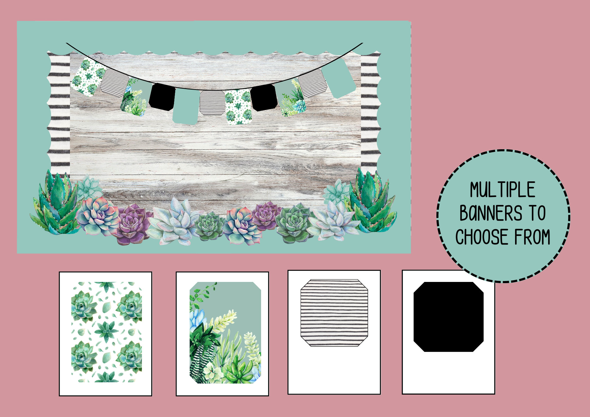 Desert Bulletin Board, Bulletin Board Kit, Cactus Bulletin Board Kit ...