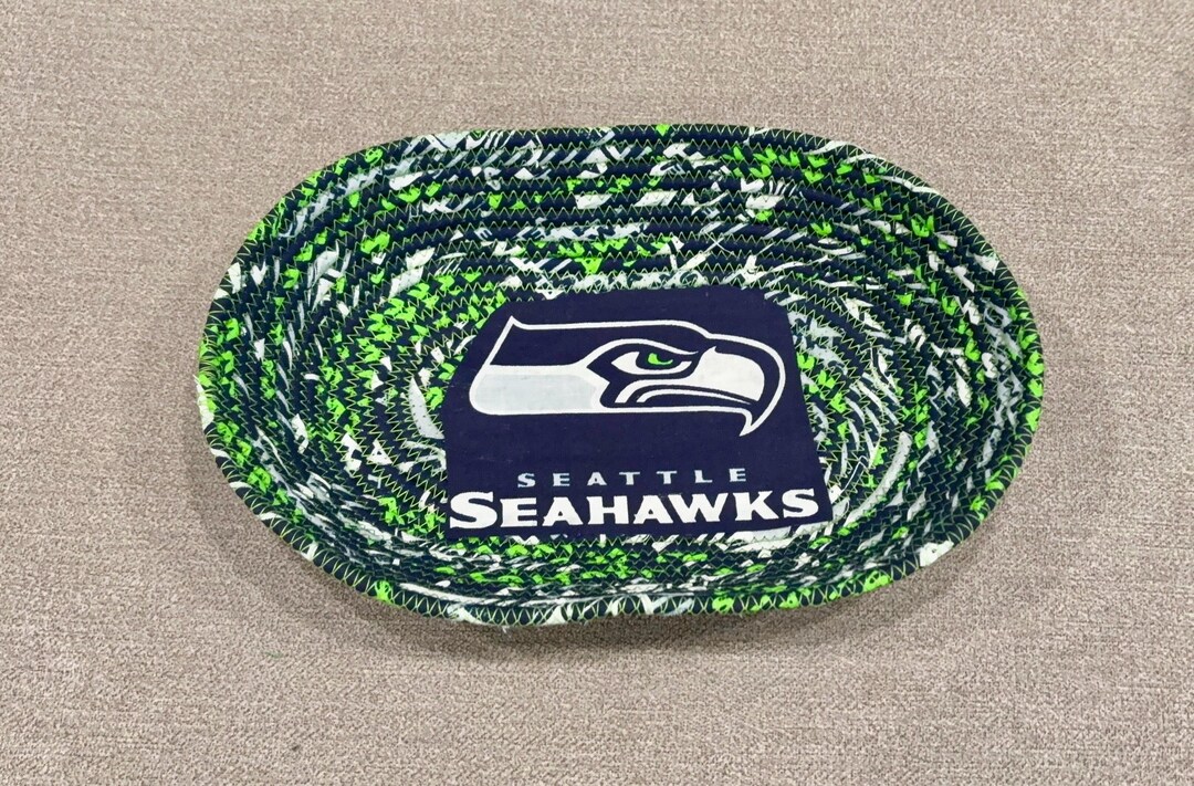 Seattle Seahawks Fabric Basket – Handmade NFL Storage Basket - Etsy