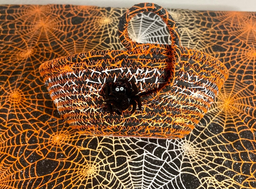Halloween Spider and Web Candy Dish - Etsy