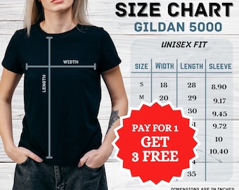 5000 Size Chart Mockup G5000 Size Chart G 5000 Unisex Size Chart Mens T ...